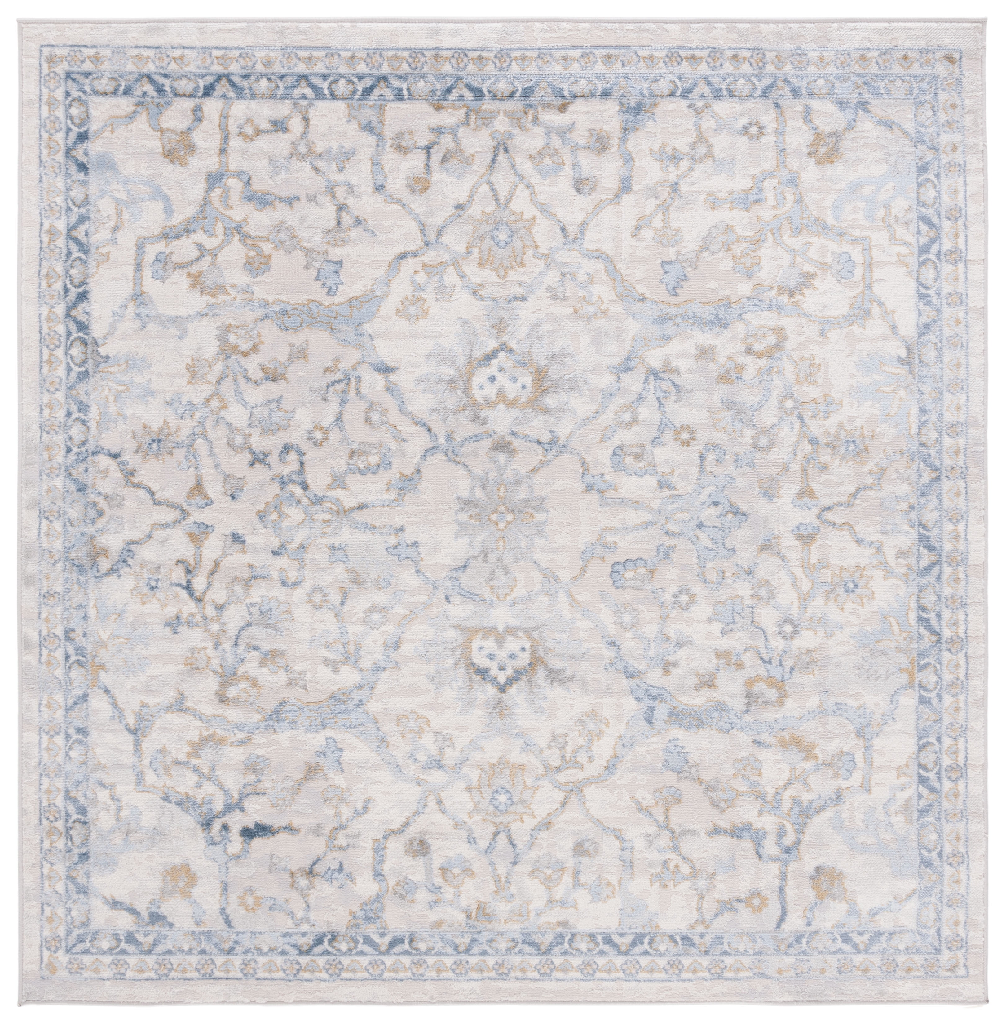SAFAVIEH Palma Giuseppe Oriental Area Rug, Beige/Light Blue, 6'7" x 6'7 ...
