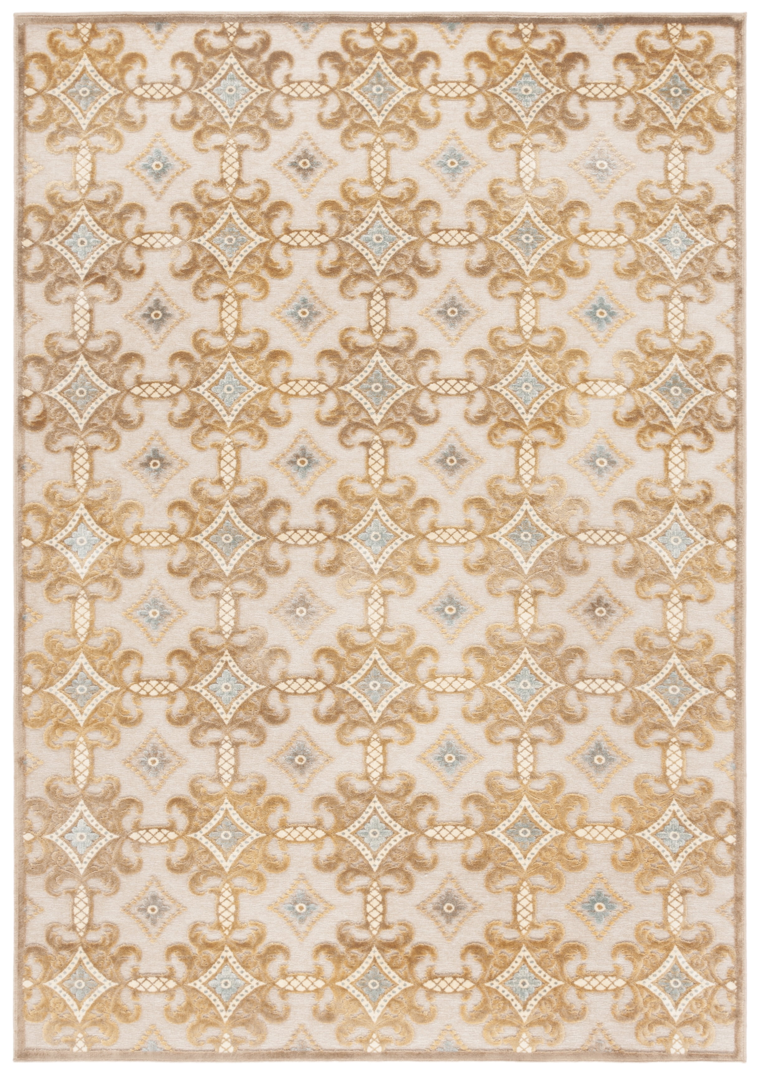 SAFAVIEH Paradise Jamison Geometric Area Rug, Multi/Taupe, 5'3" x 7'6 ...