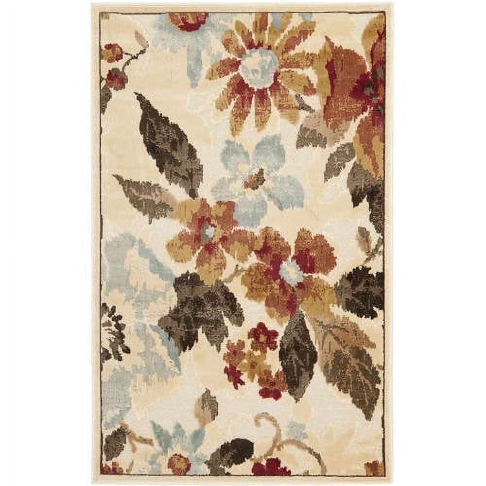 SAFAVIEH Paradise Kyler Floral Leaves Area Rug, Cream/Multi, 2'7" x 4 ...