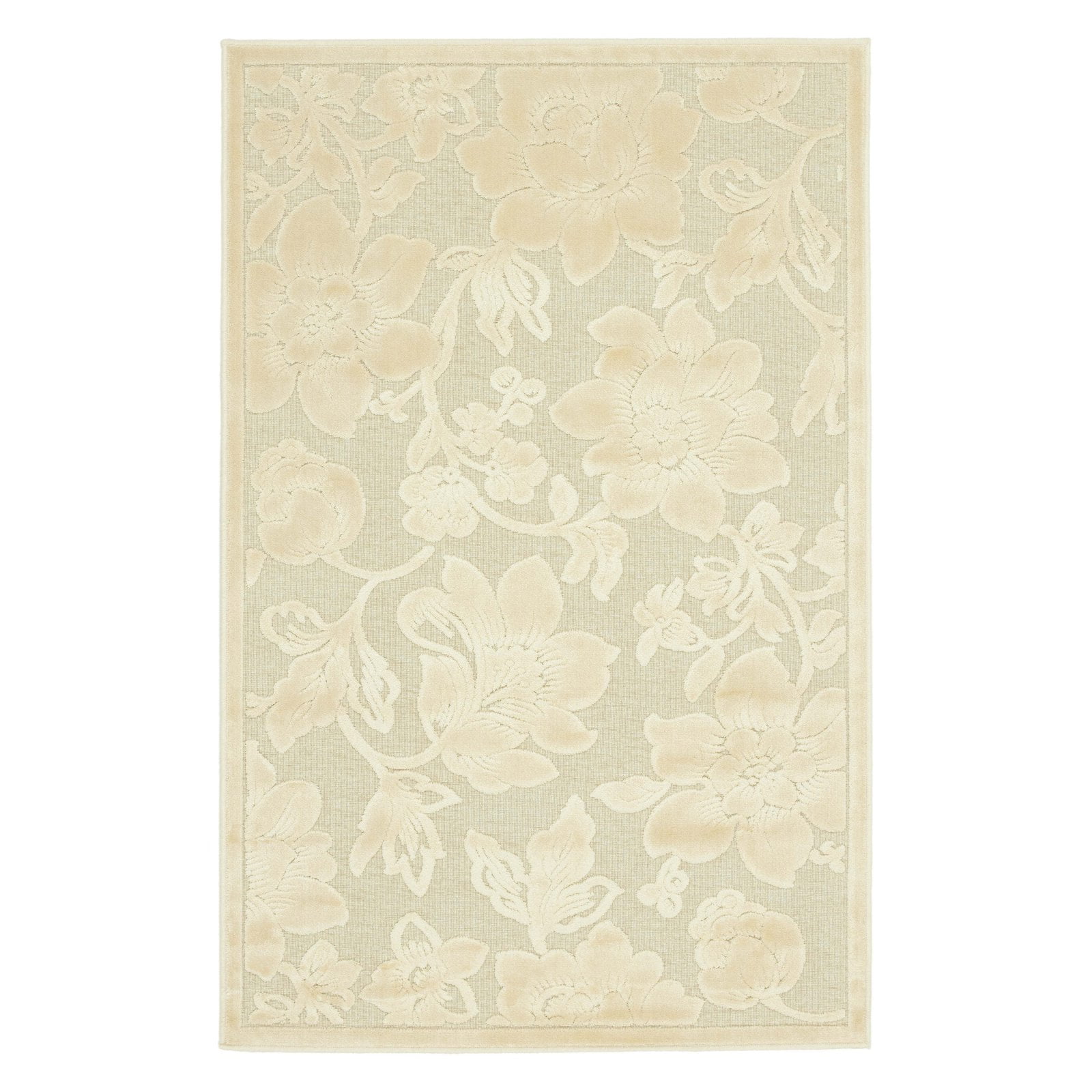 SAFAVIEH Paradise Mackenzie Distressed Floral Area Rug, Cream, 5'3" x 7 ...