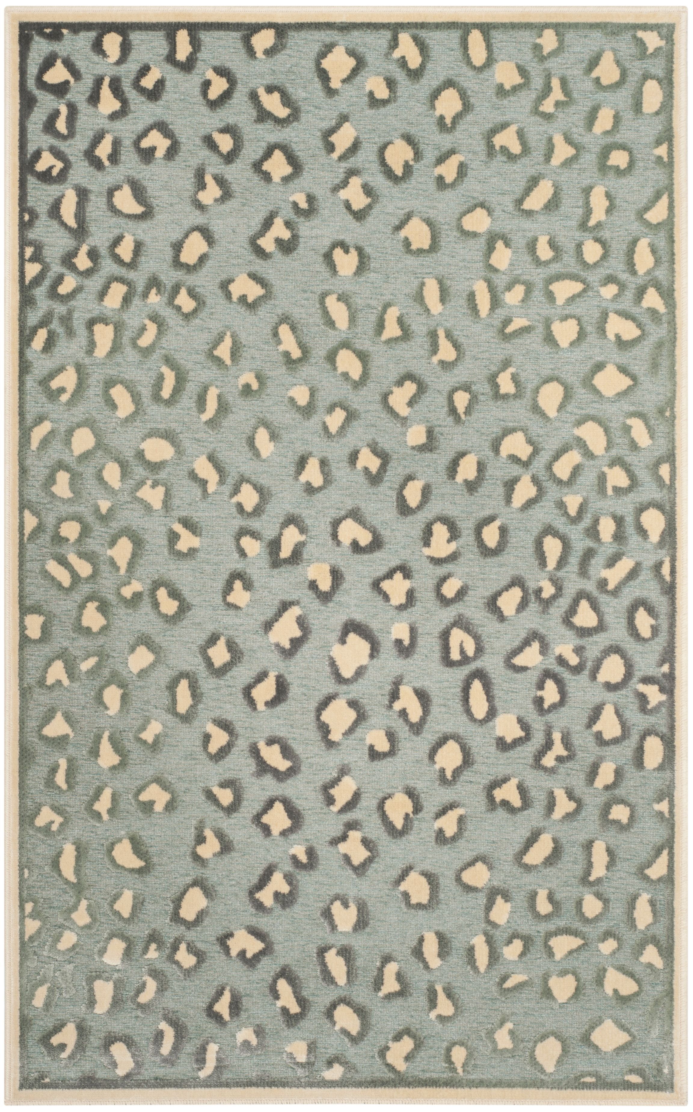 SAFAVIEH Paradise Ronnie Spotted Area Rug, Cream/Spruce, 2'7" x 4 ...