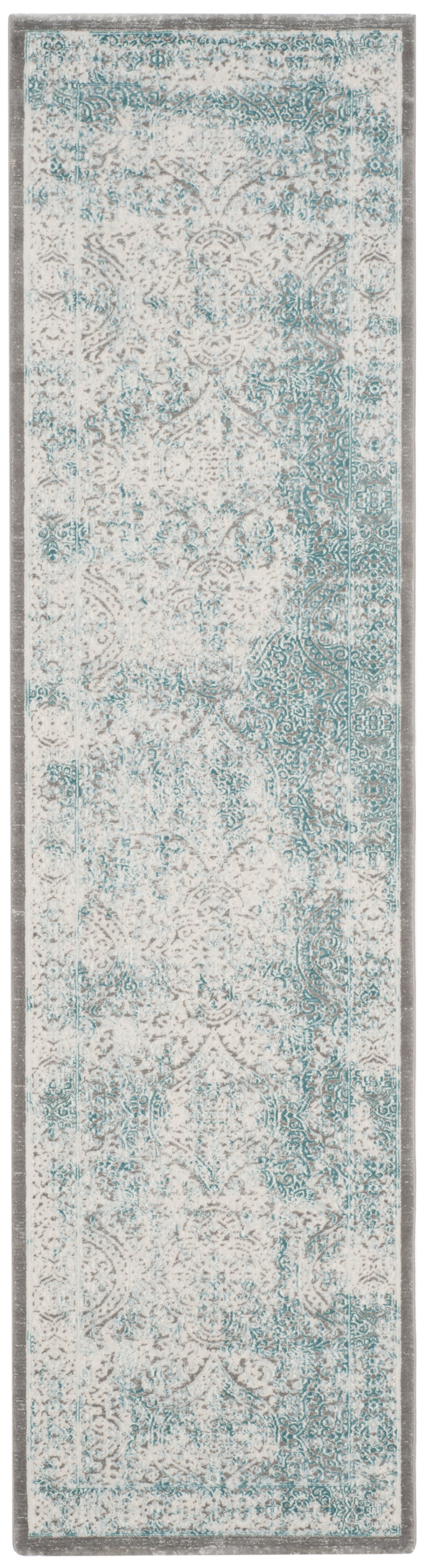 SAFAVIEH Passion Karena Oriental Runner Rug, Turquoise/Ivory, 2'2" x 18 ...