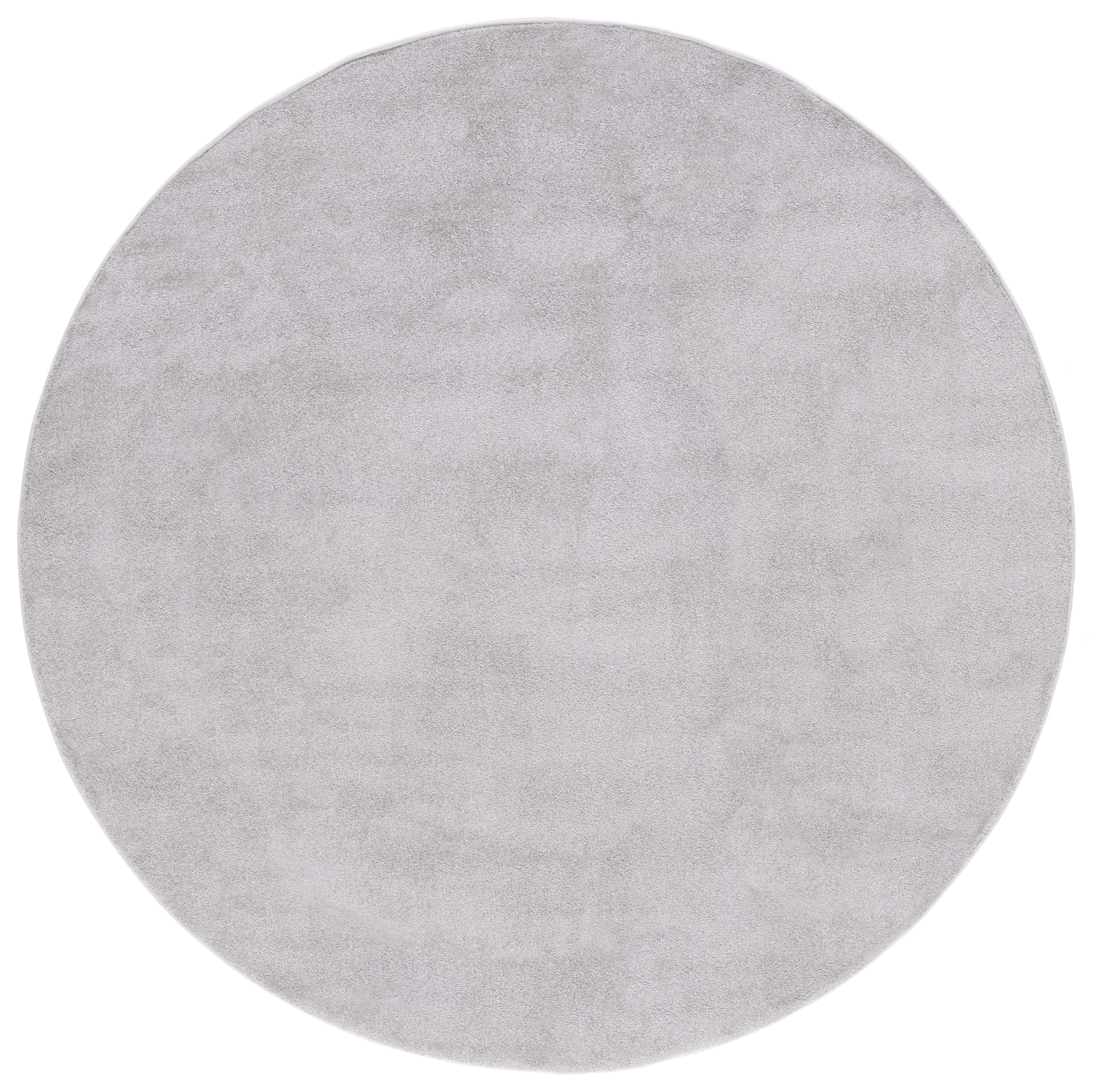 SAFAVIEH Pattern And Solid Carleen Solid Area Rug, Light Grey, 6'7" x 6 ...