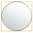 SAFAVIEH Perrin 32 in. Geometric Round Mirror, Gold - Walmart.com