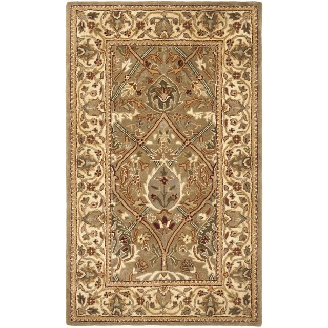 SAFAVIEH Persian Legend Adrian Floral Bordered Wool Area Rug, Light ...