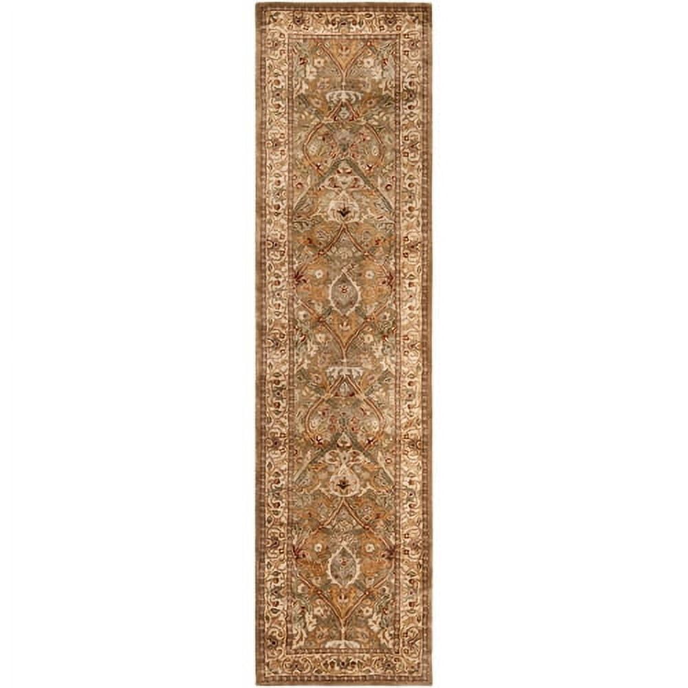 SAFAVIEH Persian Legend Amy Floral Bordered Wool Runner Rug, Light ...