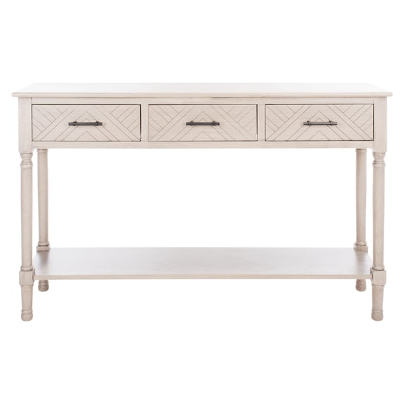 SAFAVIEH Peyton French Greige Wood Console Table with Drawer (47.3 in ...