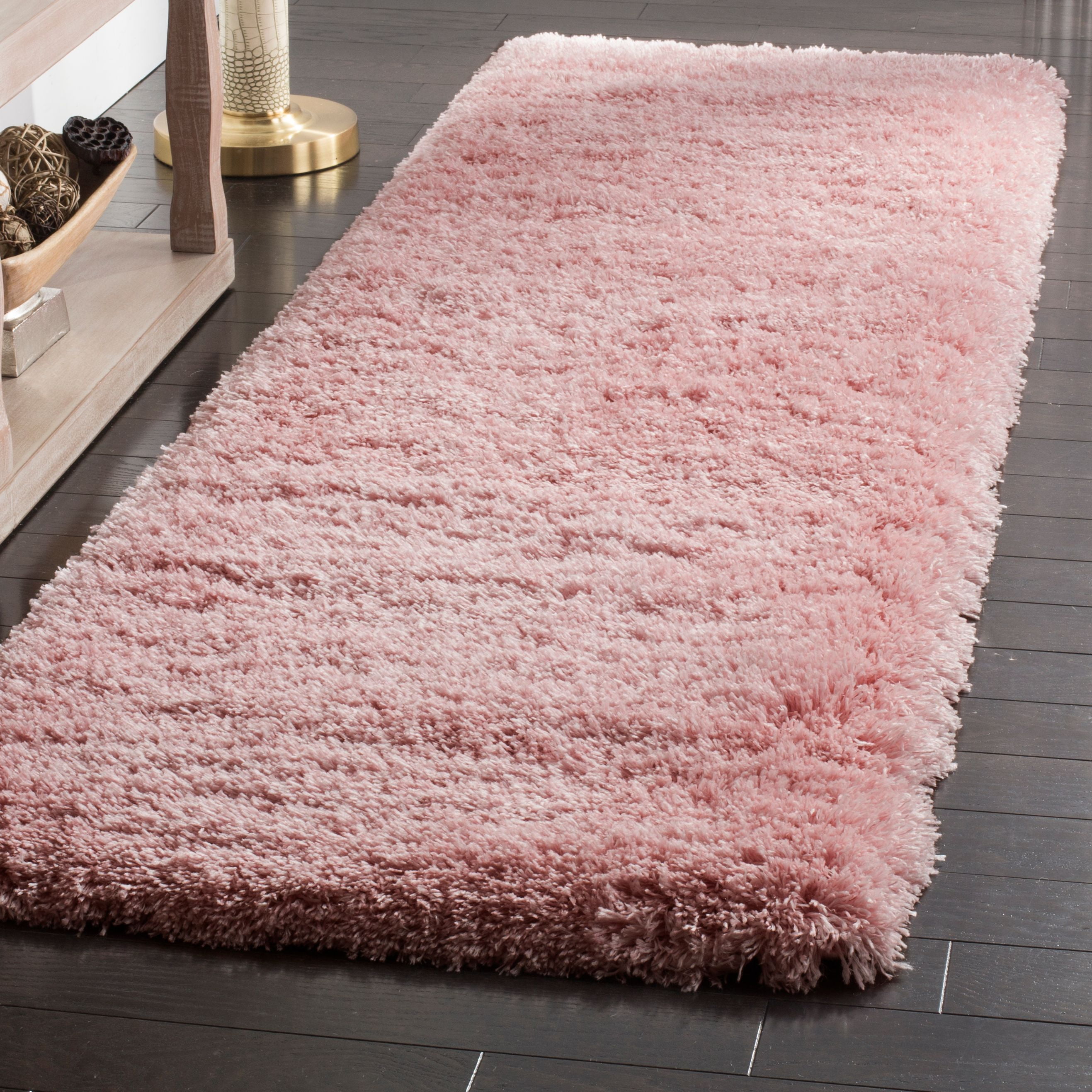 SAFAVIEH Polar Abbot Solid Shag Runner Rug, Light Pink, 2'3" x 10 ...