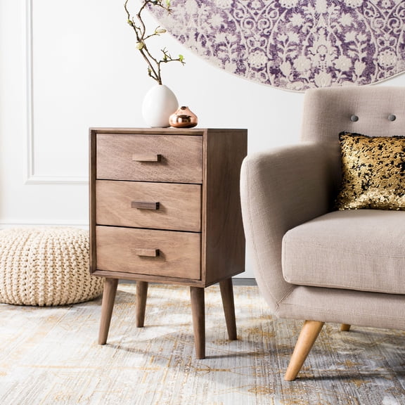 Mason Park Offset Chest with Storage Mirror - Umber Brown - Walmart.com