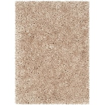 SAFAVIEH Popcorn Solid Polyester Shag Area Rug, Beige, 5' x 8 ...