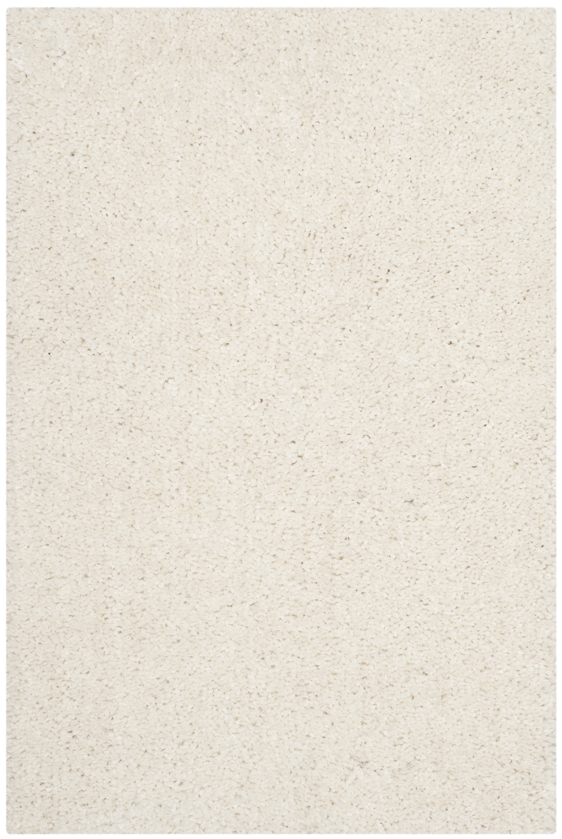 SAFAVIEH Popcorn Solid Polyester Shag Area Rug, Ivory, 4' x 6 ...