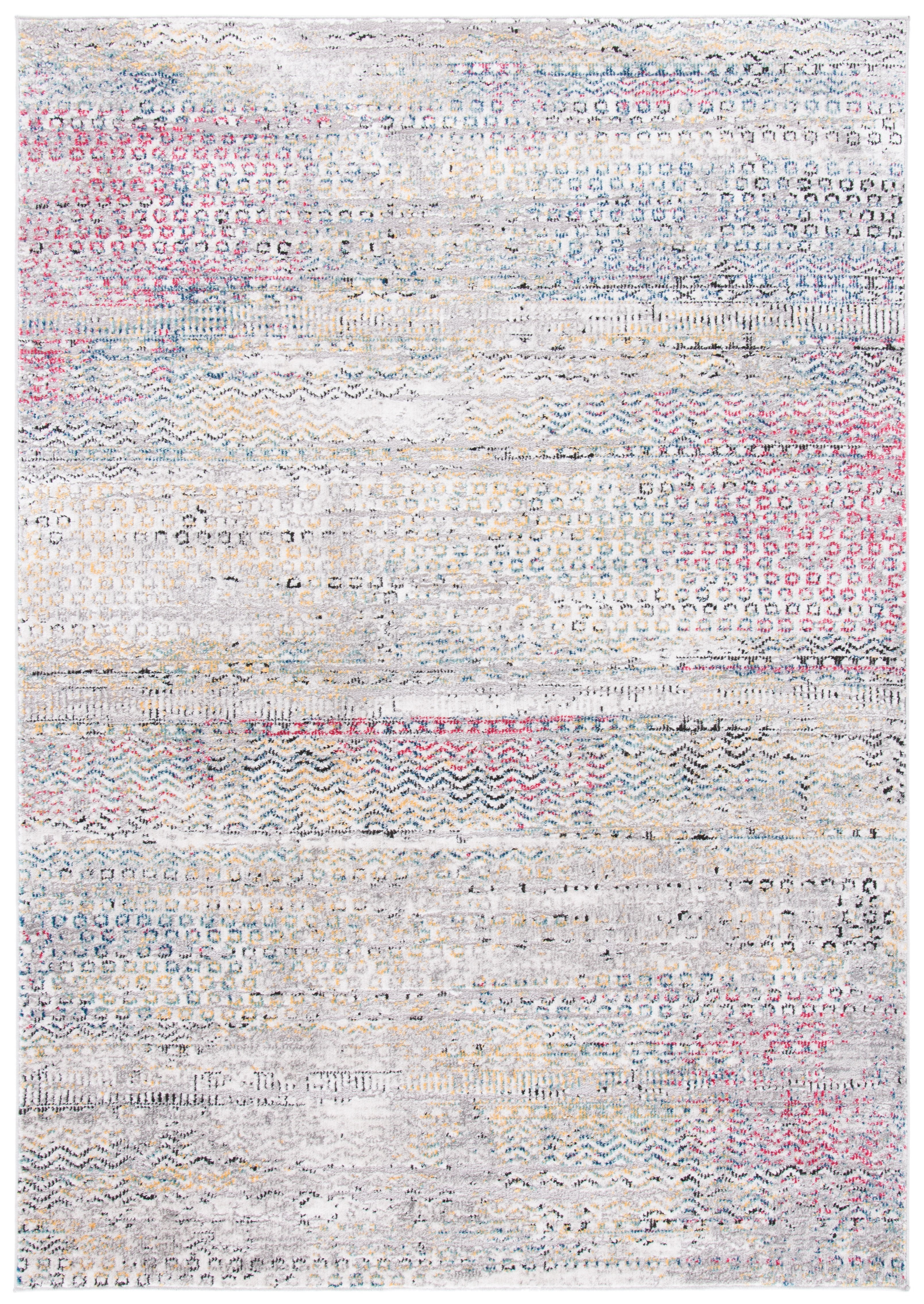 SAFAVIEH Porcello Callahan Abstract Area Rug, Ivory/Grey, 8' x 10 ...