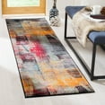 SAFAVIEH Porcello Gina Abstract Brushes Runner Rug, Multi, 2'3" x 8 ...