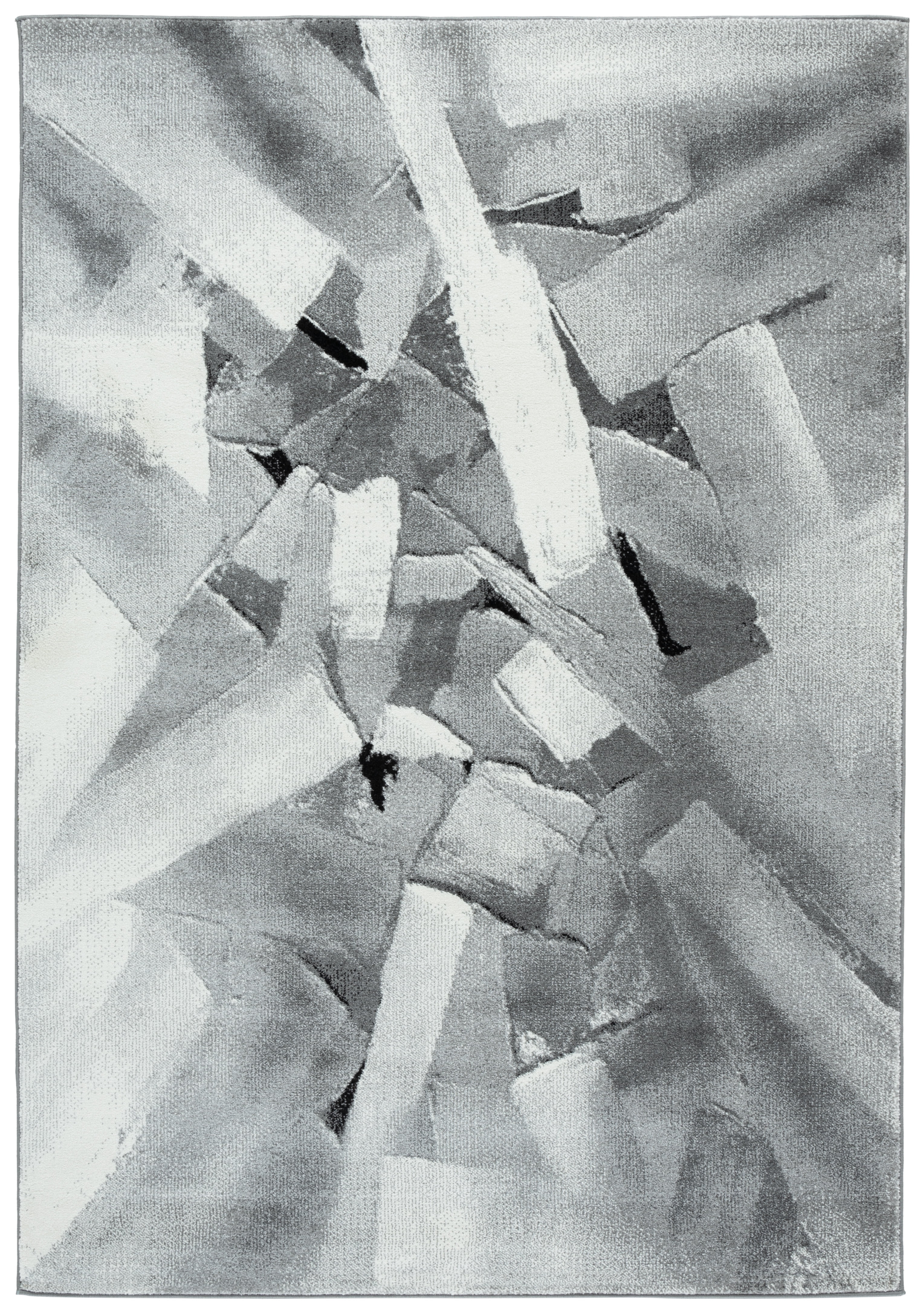 SAFAVIEH Porcello Harding Geometric Area Rug, Ivory/Grey, 5'3" x 7'6 ...
