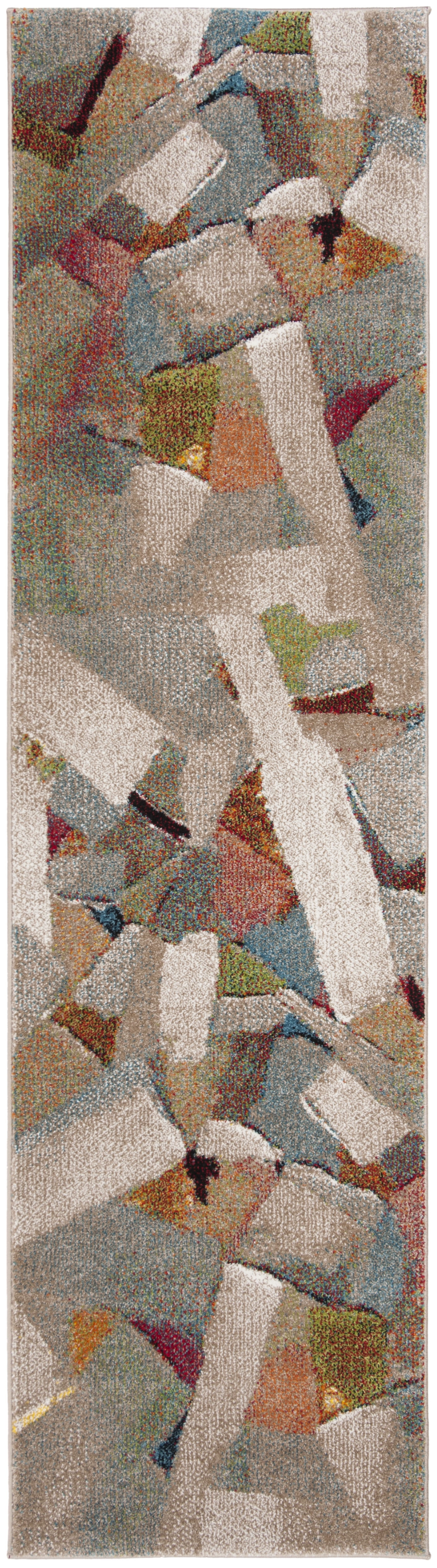 SAFAVIEH Porcello Harding Geometric Runner Rug, Grey/Multi, 2'3