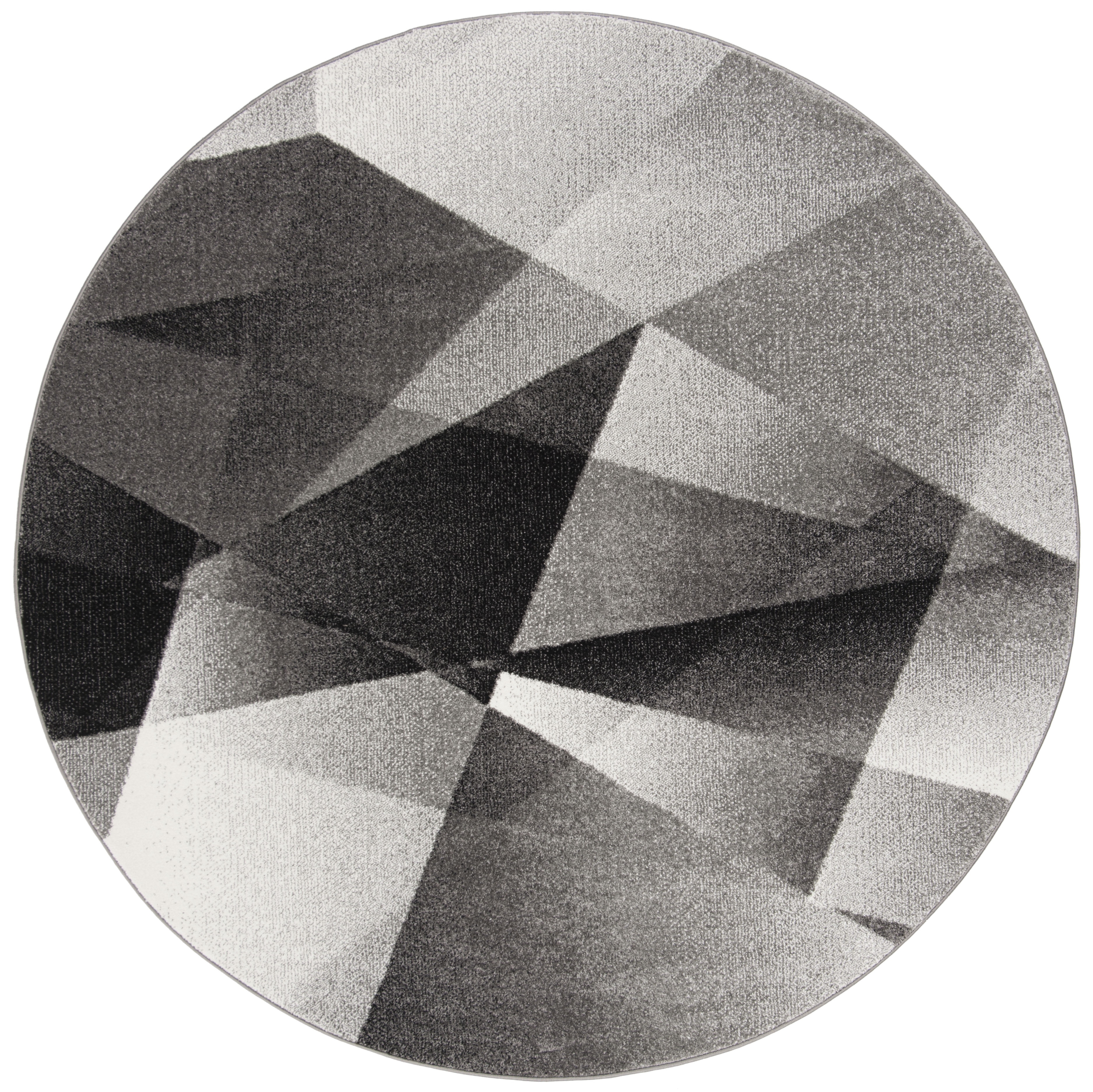 SAFAVIEH Porcello Jayme Geometric Area Rug, Light Grey/Charcoal, 5'3" x ...