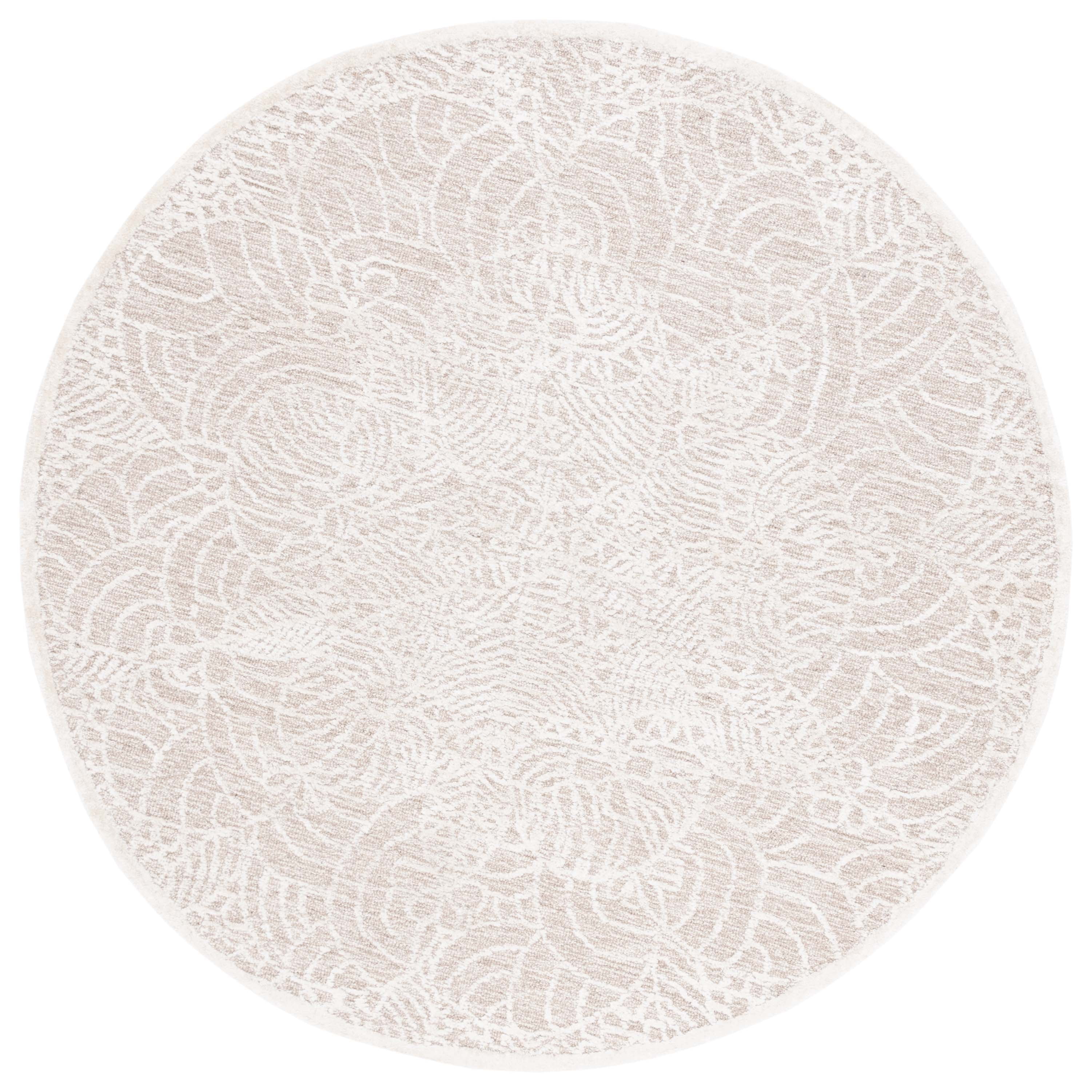 SAFAVIEH Precious Fabiana Geometric Area Rug, Beige/Ivory, 6' x 6' Round - Walmart.com