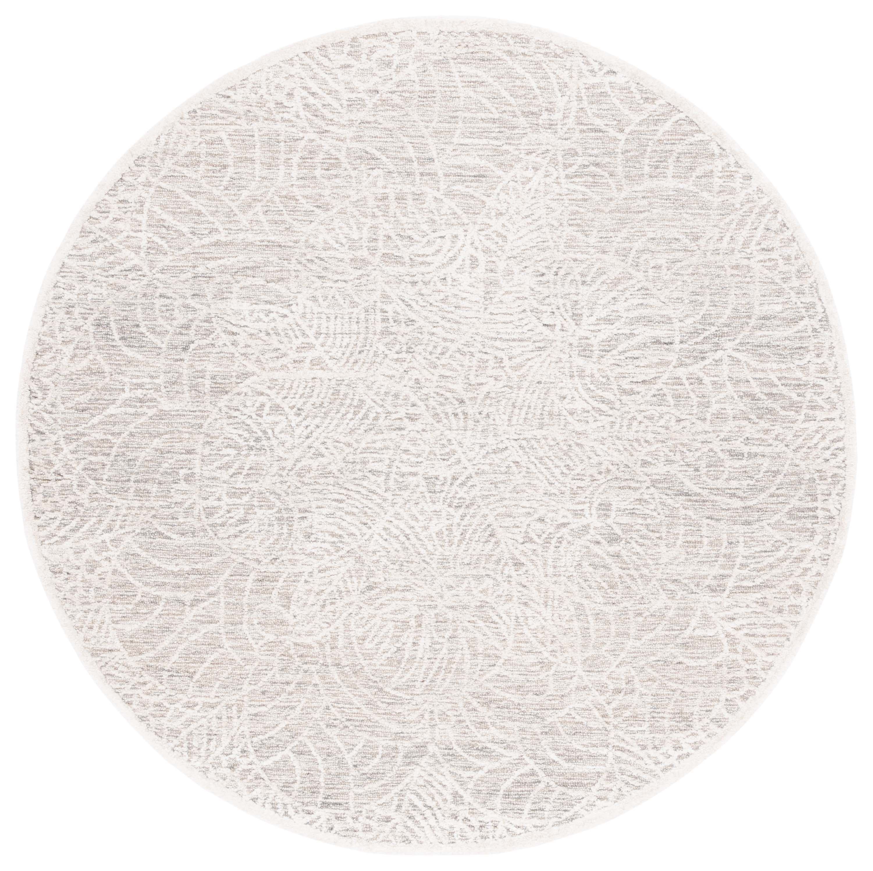 SAFAVIEH Precious Fabiana Geometric Area Rug, Grey/Ivory, 6' x 6' Round - Walmart.com