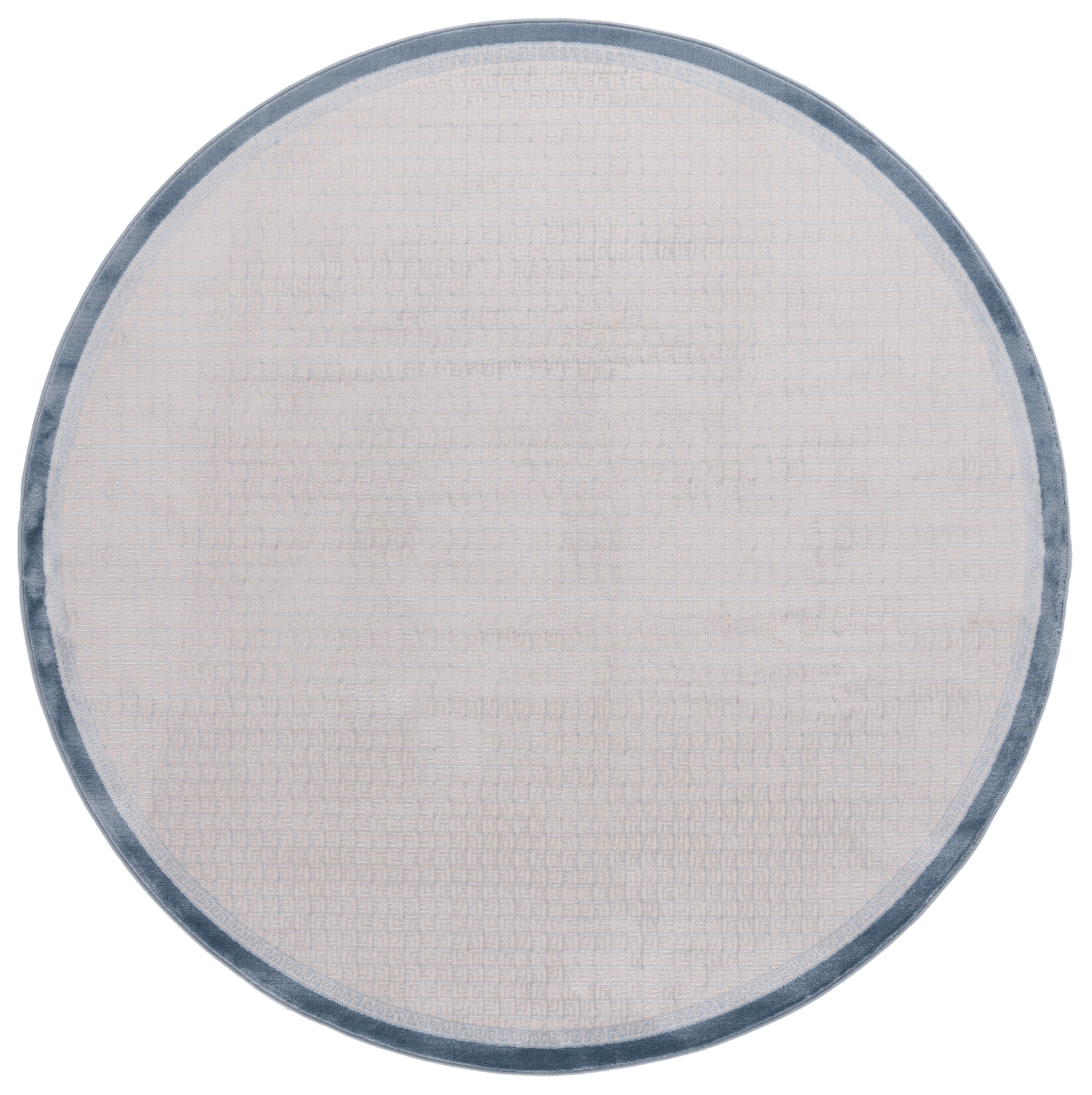SAFAVIEH Prestige Clarisse Bordered Area Rug, Ivory/Blue, 6'7" x 6'7 ...