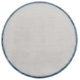 SAFAVIEH Prestige Clarisse Bordered Area Rug, Ivory/Blue, 6'7" x 6'7 ...