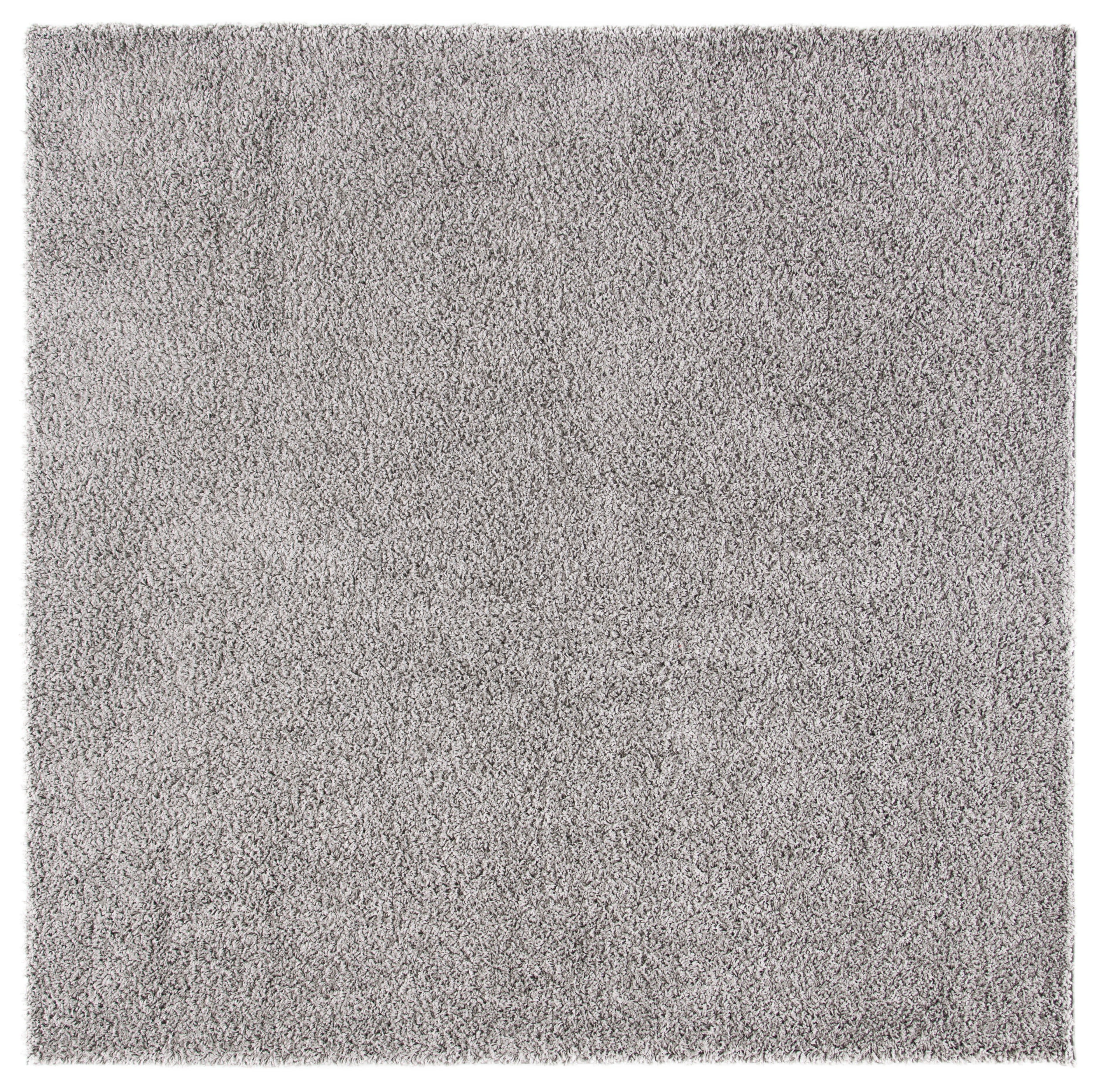SAFAVIEH Primo Mason Solid Shag Area Rug, Light Grey, 5' x 5' Square ...