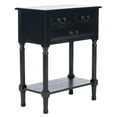 SAFAVIEH Primrose French 3-Drawer Black Wood Rectangle Console Table (23.5 in. W x 13 in. D x 29 ...