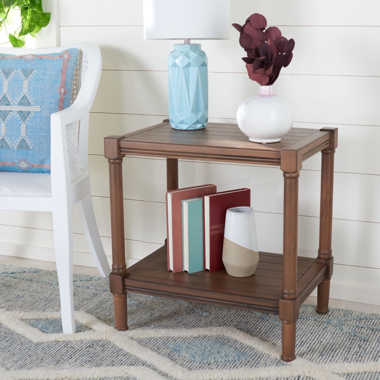 Safavieh Rafiki Rustic Accent Table, Rectangle, Solid Wood, Brown ...