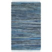 SAFAVIEH Rag Candis Striped Cotton Area Rug, Turquoise/Multi, 4' x 4 ...