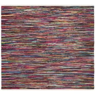 SAFAVIEH Rag Skylar Striped Cotton Area Rug, Light Pink/Multi, 6' x 9 ...