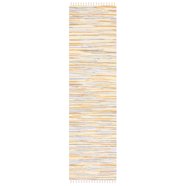 SAFAVIEH Rag Skylar Striped Cotton Area Rug, Light Green/Multi, 2' x 3 ...