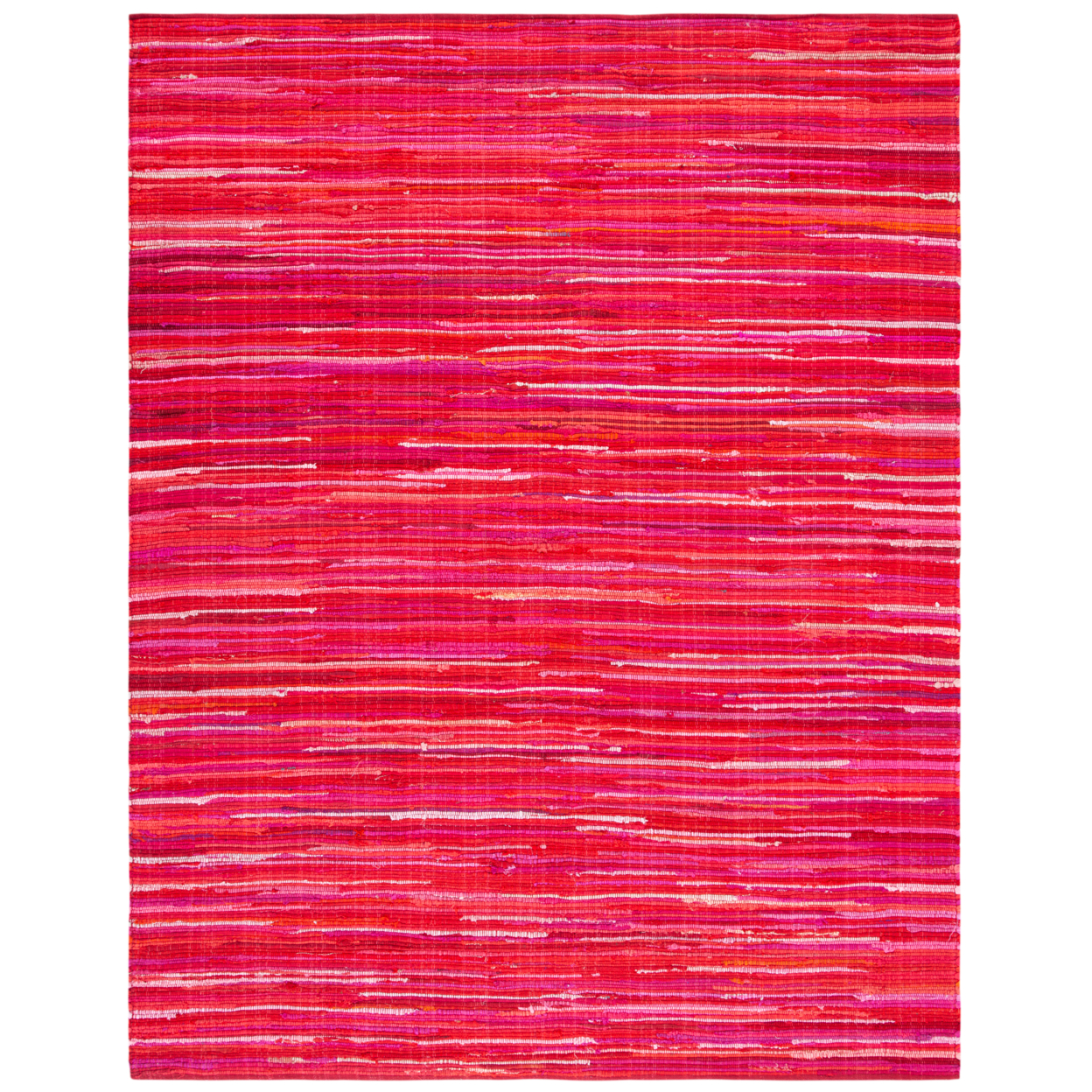 SAFAVIEH Rag Fergal Striped Cotton Area Rug, Red/Multi, 2' x 3 ...