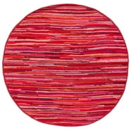 SAFAVIEH Rag Elena Striped Cotton Area Rug, Black/Multi, 2' x 3 ...