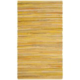 SAFAVIEH Rag Petar Striped Cotton Area Rug, Red/Multi, 3' x 5 ...