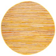 SAFAVIEH Rag Petar Striped Cotton Area Rug, Red/Multi, 3' x 5 ...