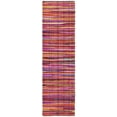 SAFAVIEH Rag Petar Striped Cotton Runner Rug, Red/Multi, 2'3" x 10 ...