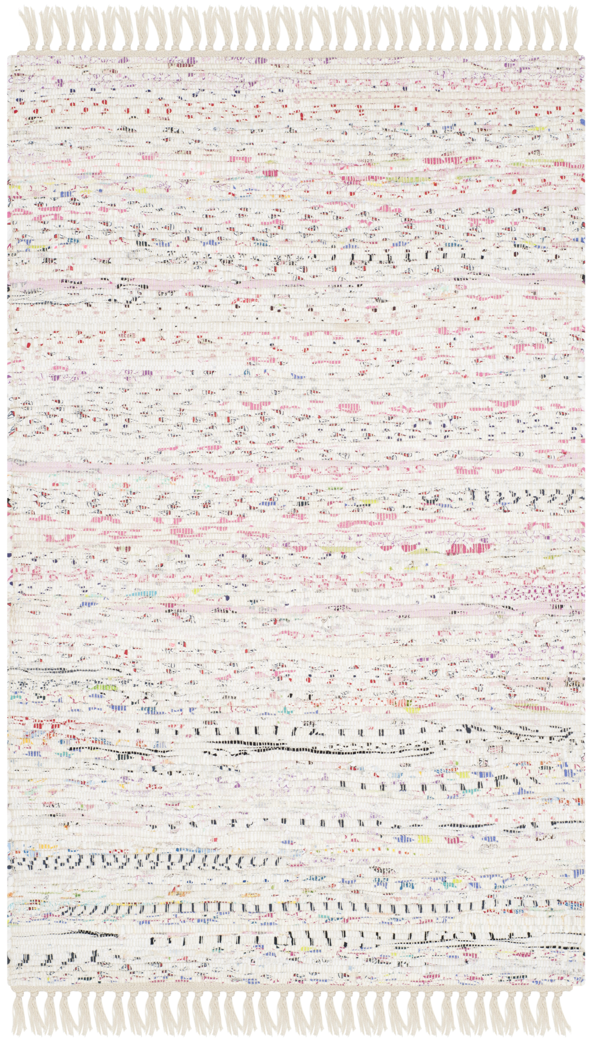 SAFAVIEH Rag Robynne Striped Cotton Runner Rug, Aqua/Multi, 2'3" x 6 ...