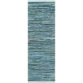 SAFAVIEH Rag Robynne Striped Cotton Runner Rug, Blue/Multi, 2'3" x 7 ...