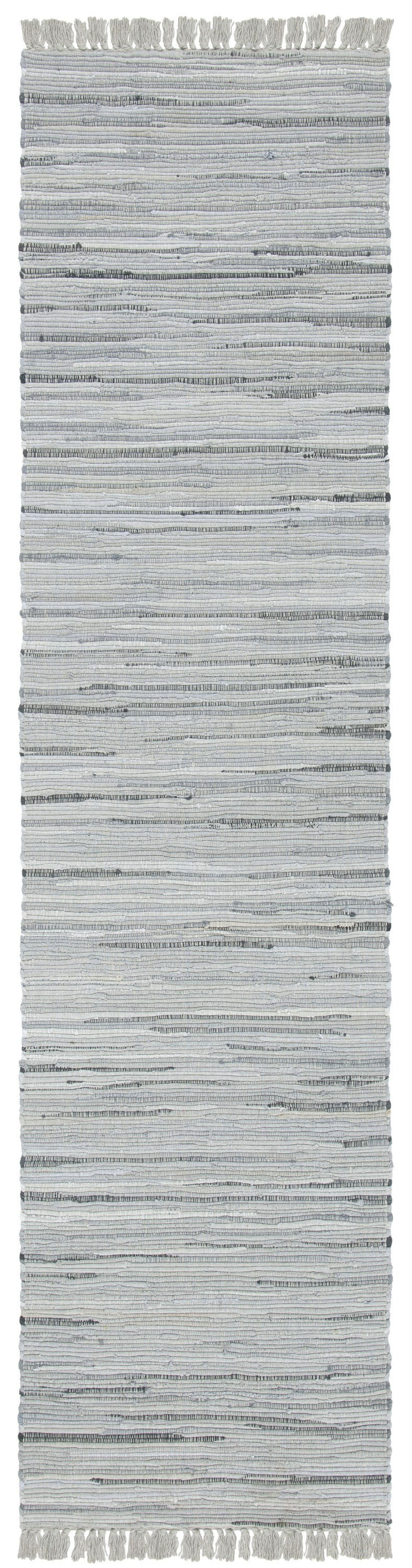 SAFAVIEH Rag Robynne Striped Cotton Runner Rug, Grey, 2'3" x 8 ...