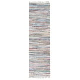SAFAVIEH Rag Robynne Striped Cotton Runner Rug, Grey/Multi, 2'3" x 14 ...