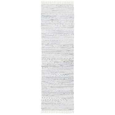 SAFAVIEH Rag Petar Striped Cotton Runner Rug, Red/Multi, 2'3" x 10 ...