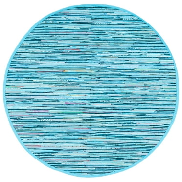 SAFAVIEH Rag Skylar Striped Cotton Area Rug, Light Green/Multi, 2' x 3 ...