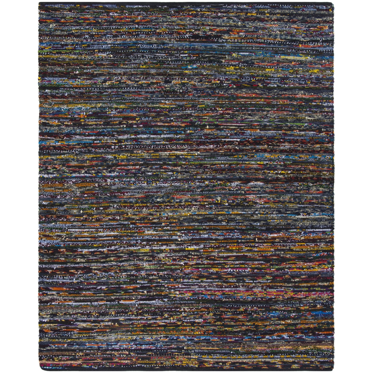 SAFAVIEH Rag Rug RAR250G Handwoven Black / Red Rug - Walmart.com