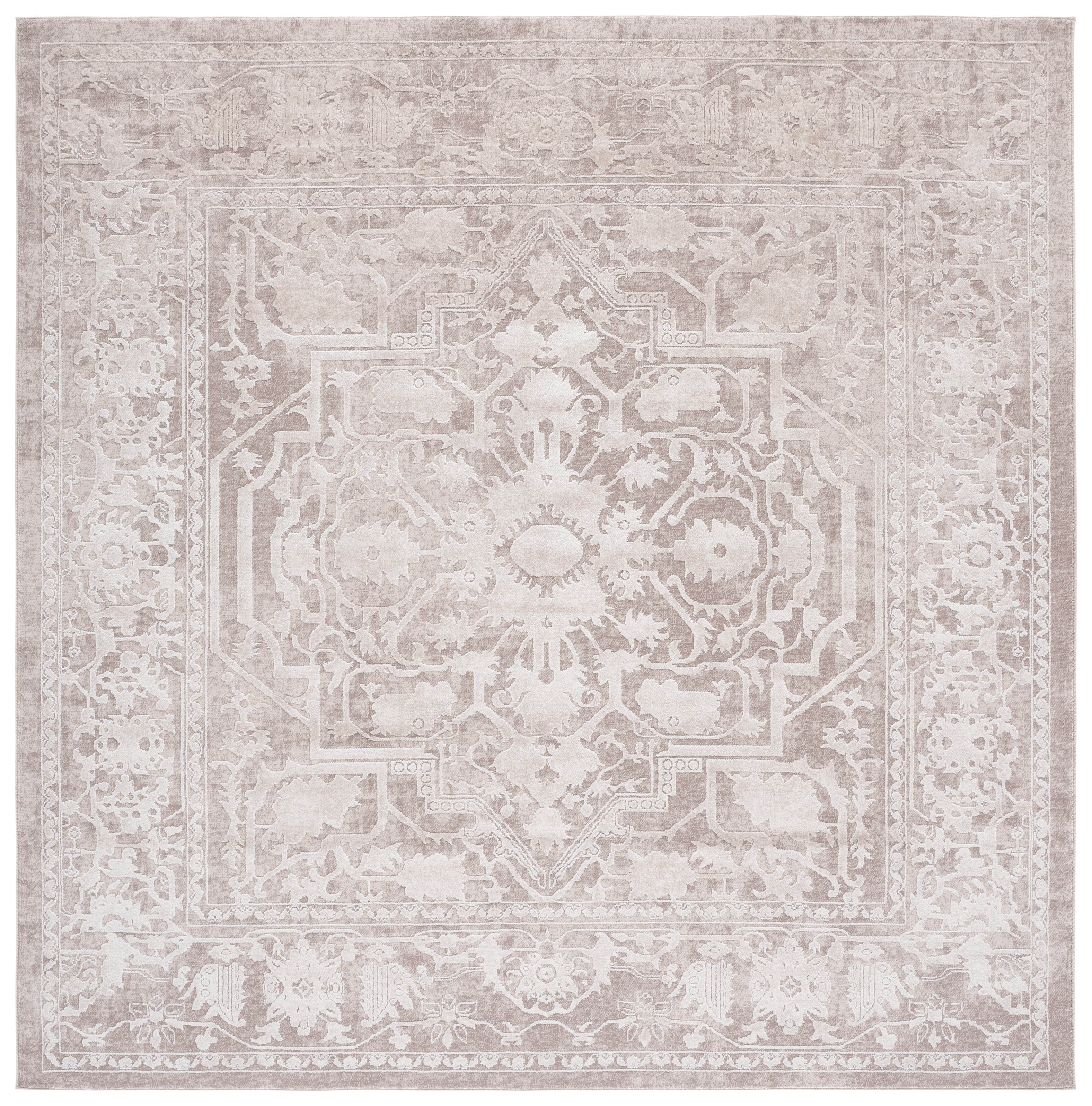 SAFAVIEH Reflection Christy Oriental Area Rug, Beige/Cream, 5' x 5 ...