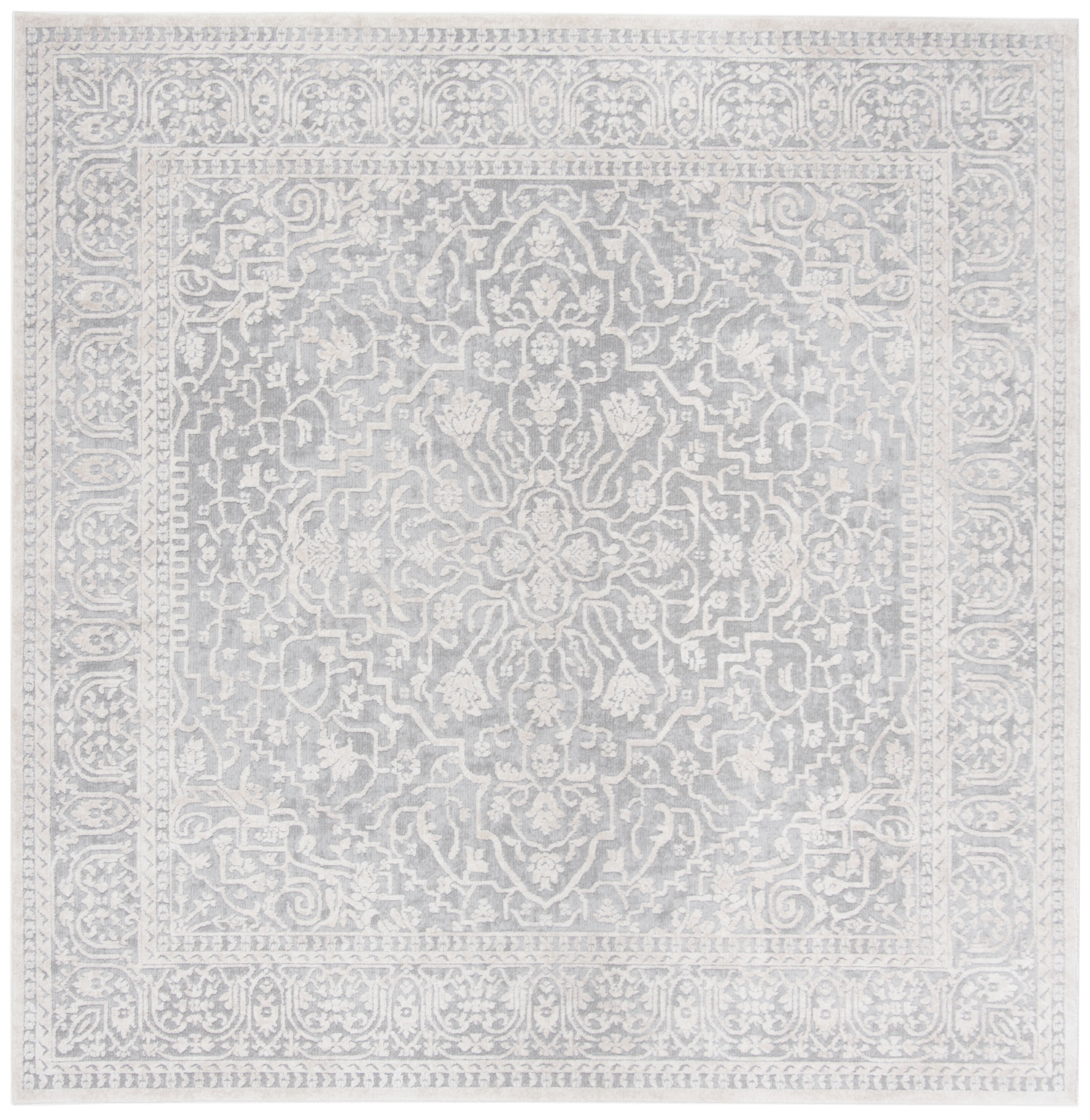 SAFAVIEH Reflection Dolkar Traditional Area Rug, Light Grey/Cream, 12 ...