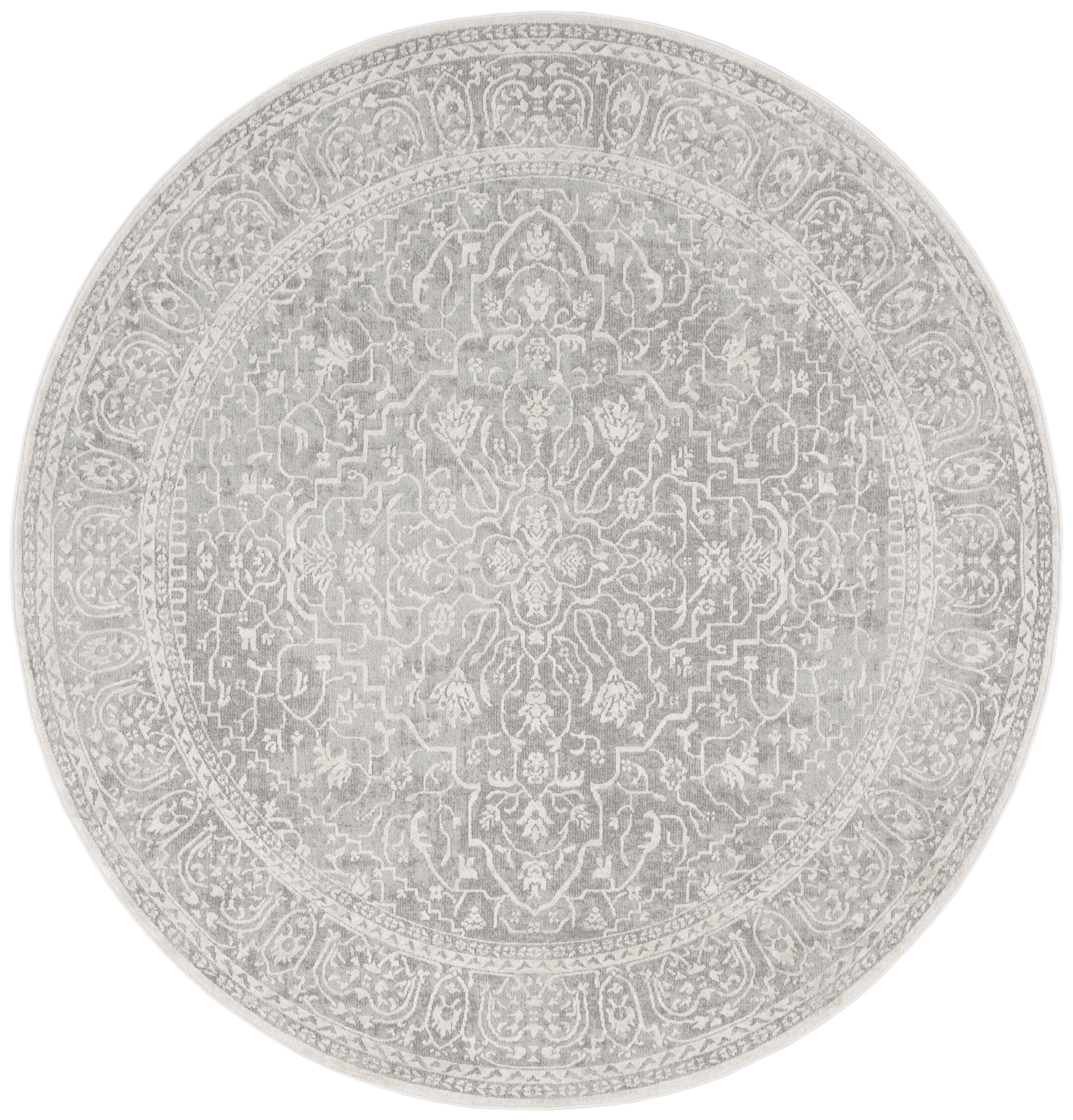 SAFAVIEH Reflection Dolkar Traditional Area Rug, Light Grey/Cream, 8' x ...