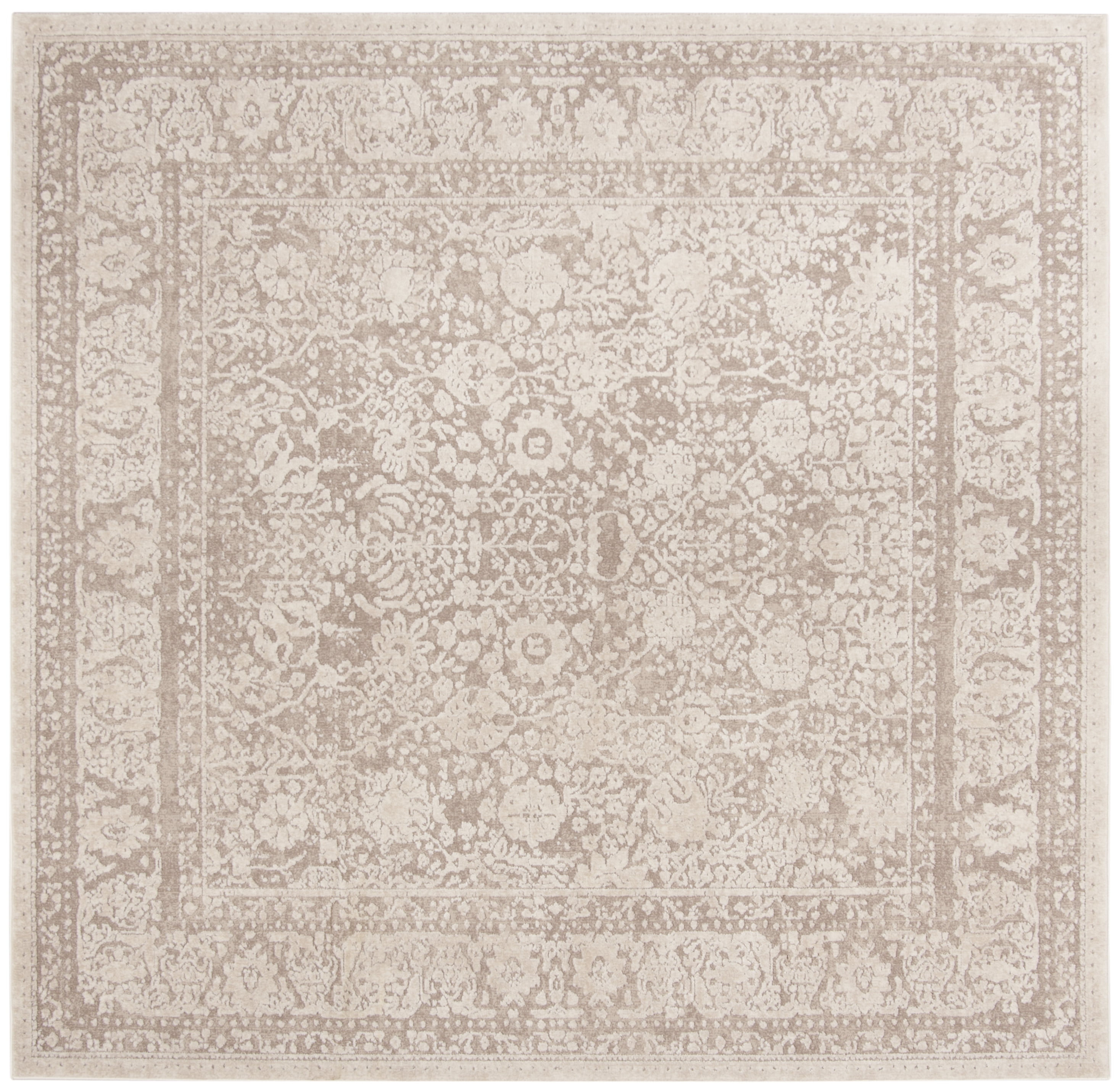 SAFAVIEH Reflection Lynna Traditional Area Rug, Beige/Cream, 8' x 8 ...