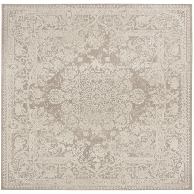 SAFAVIEH Reflection Sophia Traditional Area Rug, Beige/Cream, 3' x 3 ...