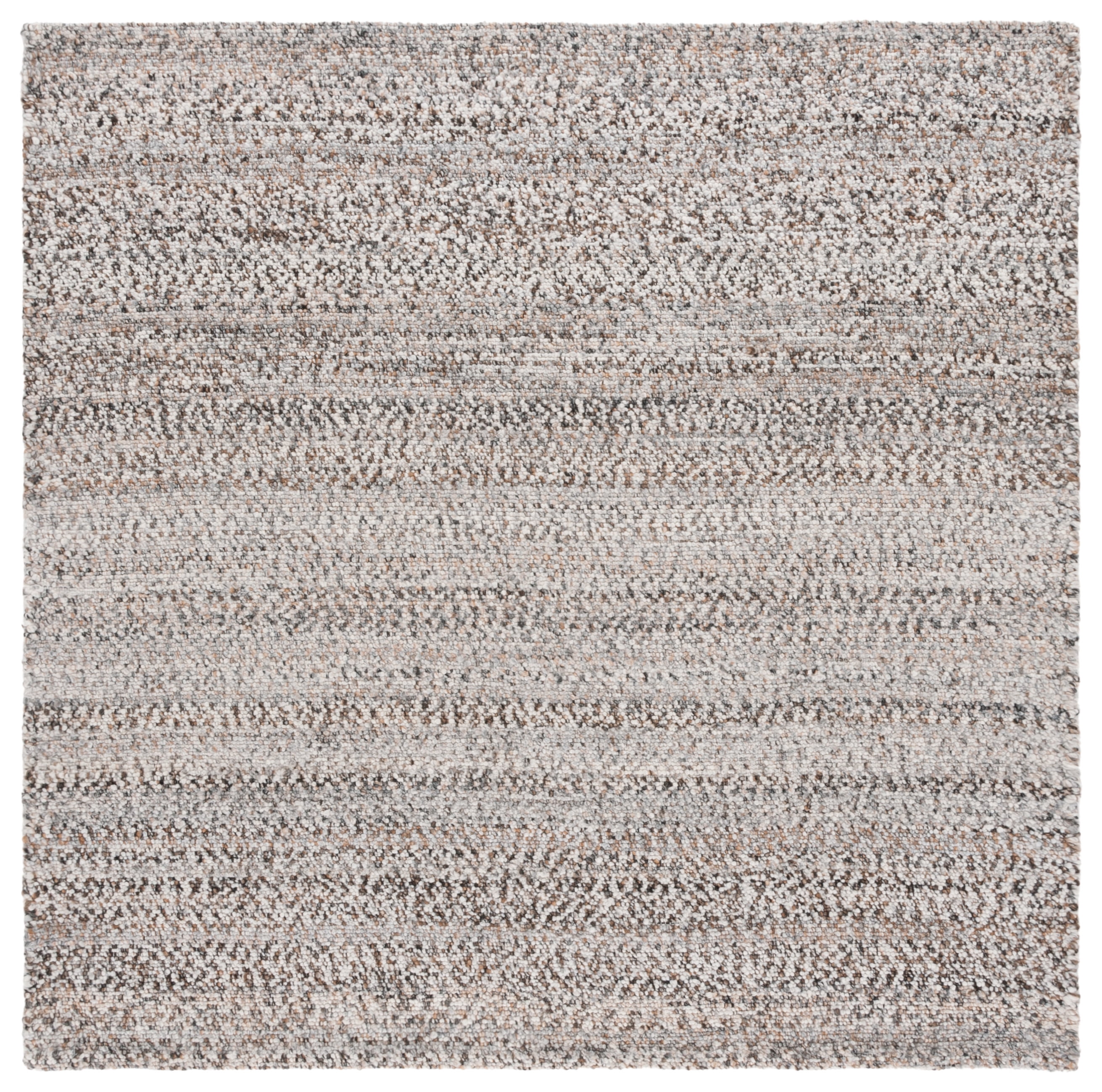 SAFAVIEH Renewal Holden Solid Area Rug, Natural/Gray, 6' x 6' Square ...