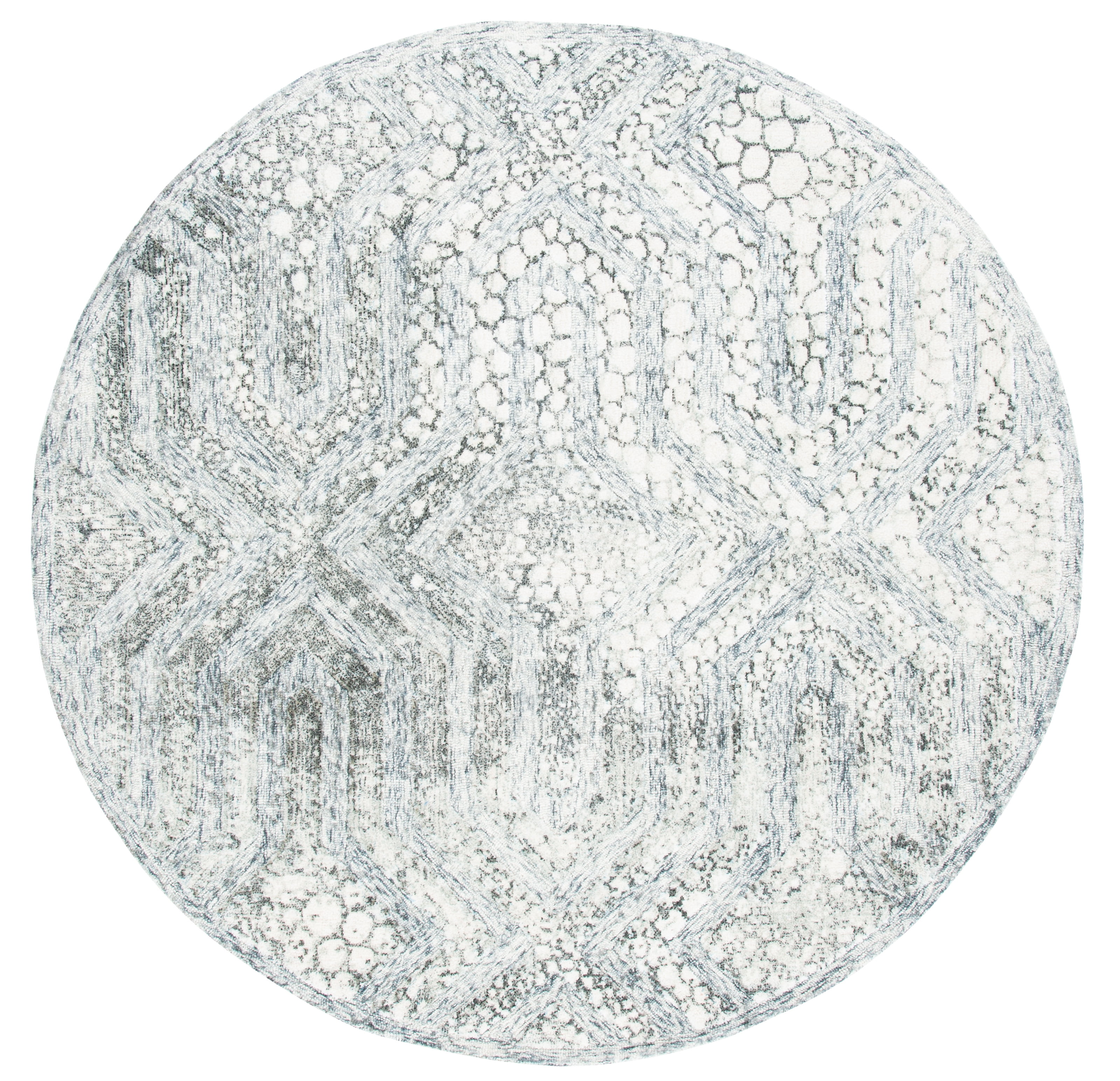 SAFAVIEH Restoration Vintage Rubye Geometric Area Rug, Charcoal/Ivory ...