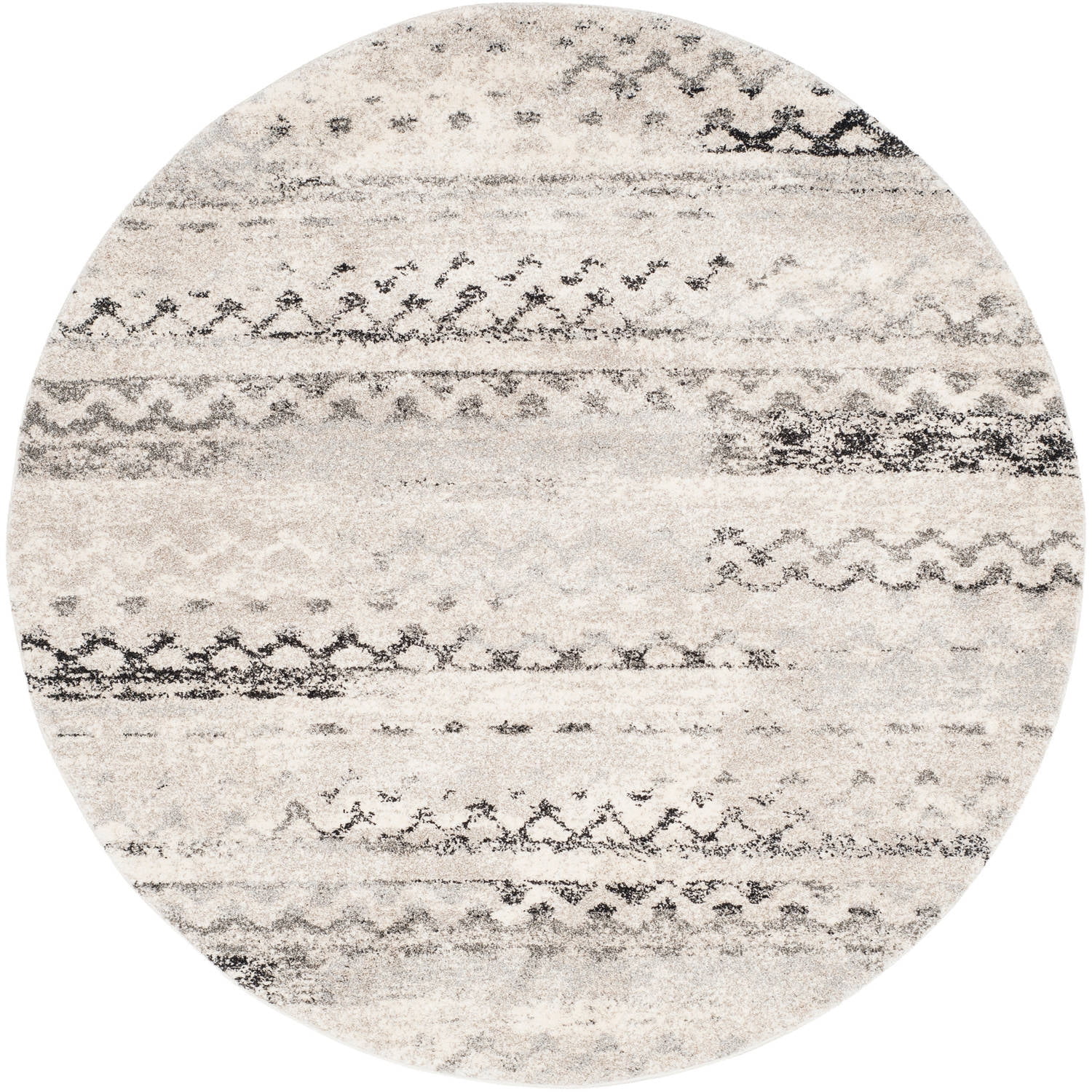 SAFAVIEH Retro Coilean Abstract Area Rug, Cream/Grey, 6' x 6' Round ... SAFAVIEH Retro Coilean Abstract Area Rug, Cream/Grey, 6' x 6' Round ...